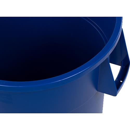 Bronco 44 Gallon Round Recycle Container - Blue, Waste Receptacles ...